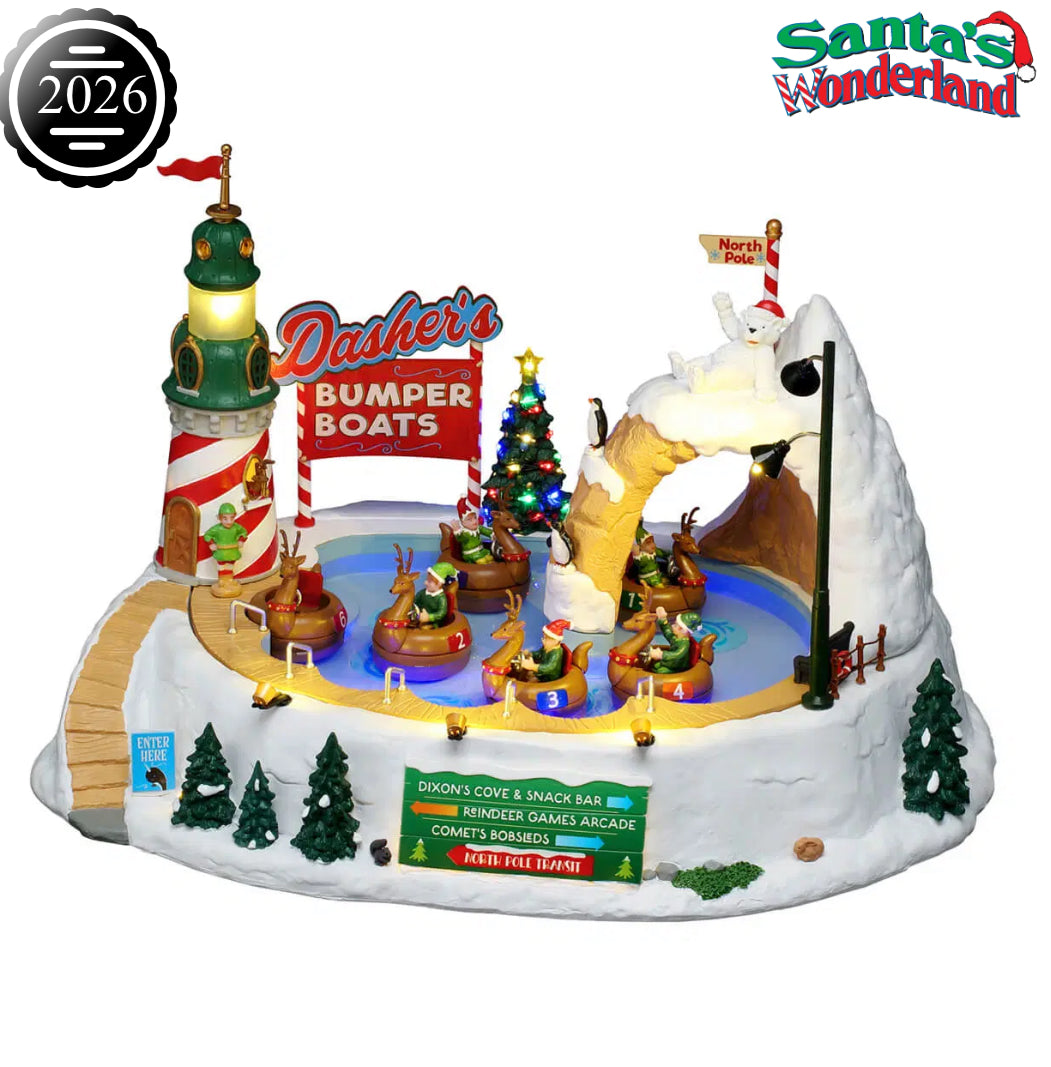 LEMAX 2026 PRE-ORDER Santa's Wonderland Dasher's Bumper Boats - $379.9 ...