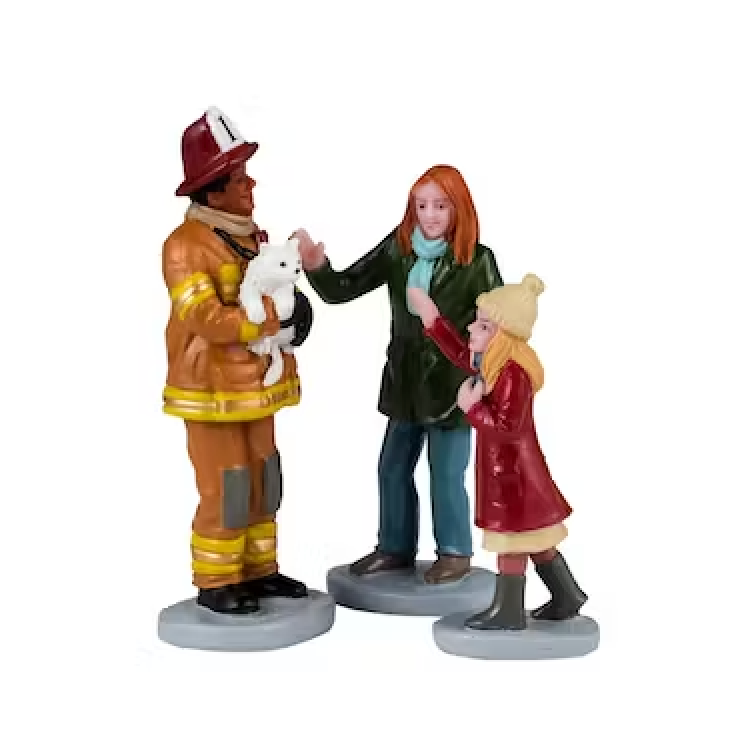 Lemax Figurine Fireman To The Rescue – The Christmas Shop