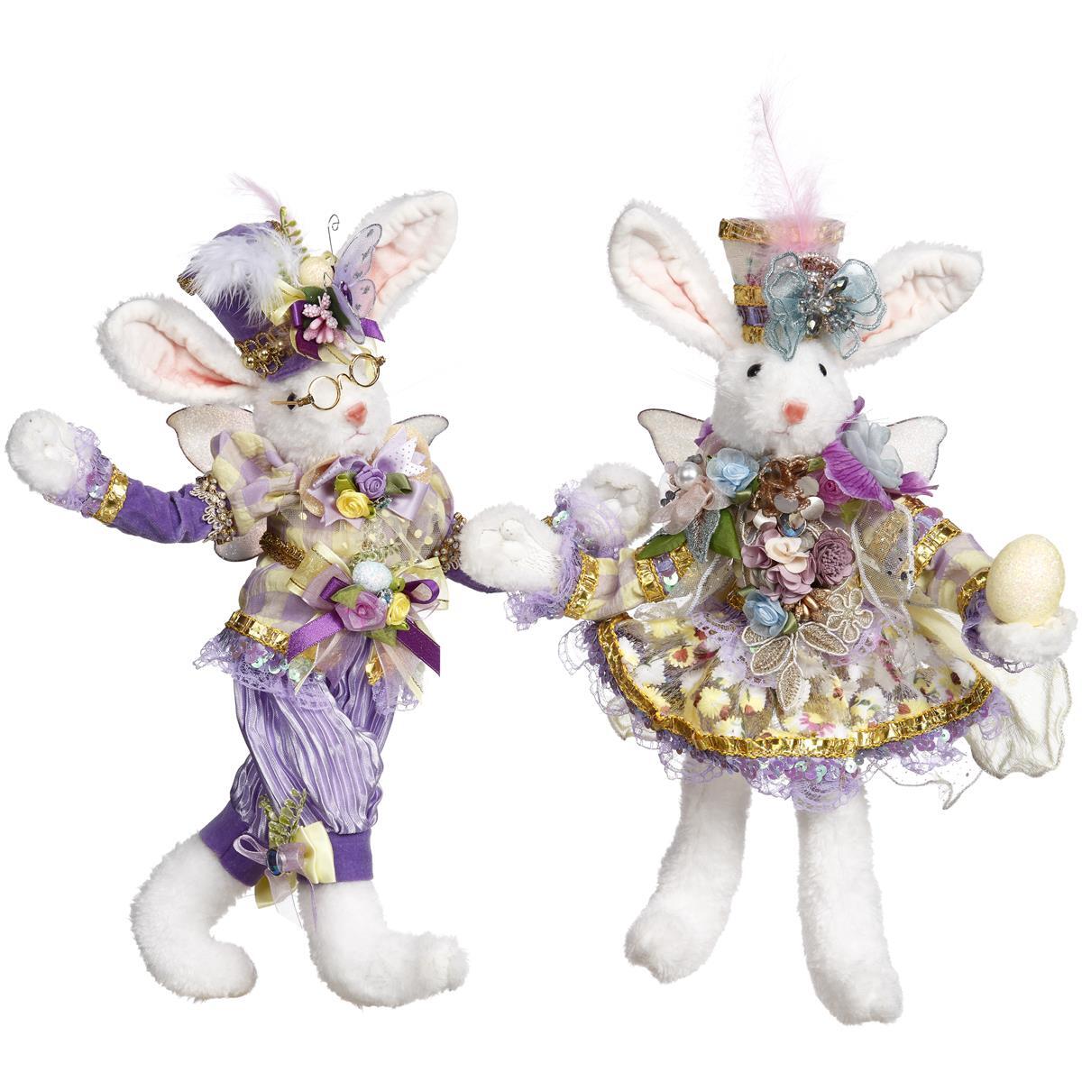 Mark Roberts Easter Collection Mr/Mrs Lavender Rabbit Fairy (2 Assorte ...