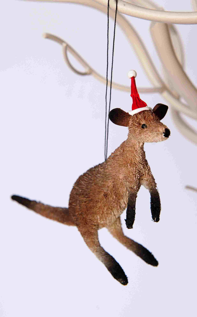 Bristlebrush Designs Hanging Decoration Kangaroo with Santa Hat – The ...